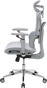 Kancelářská ergonomická židle PORTE II — síťovina, šedá