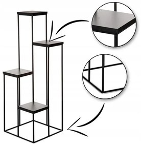 Stojan na květiny KASKADA 110x40 černá