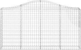 Klenuté gabionové koše 12ks 200x30x100/120cm pozinkované železo 3145440