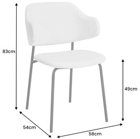 Designová jídelní židle Takuya bílá / černá