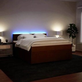 Box spring postel s matrací růžová 180x200 cm samet 3290105