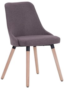 vidaXL 283634 Marketos Dining Chairs 2 pcs Taupe Fabric