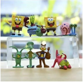 Akční figurky Spongebob (figurky, domečky) Varianta: B - 8 ks postaviček