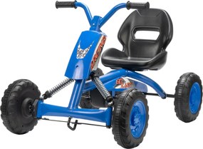 AIYAPLAY šlapací Go-Kart s PP koly, ocelový rám, nosnost 30 kg, pro děti 2-5 let, modrý