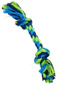 KRUUSE Hračka pes BUSTER Dent.Rope 2 uzly Varianta: modrá/limet.30cm M