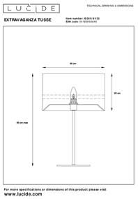 Lucide 10509/81/33 stolní lampa Extravaganza Tusse, zelená, E14, 50cm