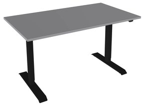 NOBL Dynamic Elektr. nastavitelný polohovací stůl 140x80 Dynamic Dekor stolové desky: šedá, Barva podnože: černá