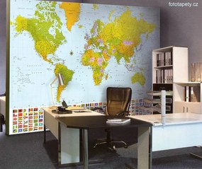 Wizard + Genius Mapa světa, papírová fototapeta osmidílná, 8D ID 280, 366x254cm, skladem poslední 1ks
