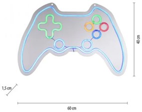 JUST LIGHT. 85022-70 - LED Neonová nástěnná dekorace NEON 1xLED/6,5W/5V gamer