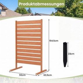 Costway Sada 2 plotu pro ochranu soukromí z HIPS Zahradní plot odolný vůči