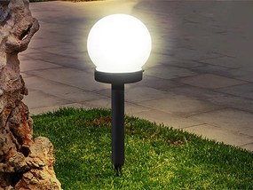 Verk Group 4x solární zahradní lampy bílé kuličkové bílé s rozsvícením 10 cm