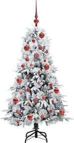 Umělý Skládací Vánoční Strom s stojanem Bílá 150 cm PE a PVC 3397471