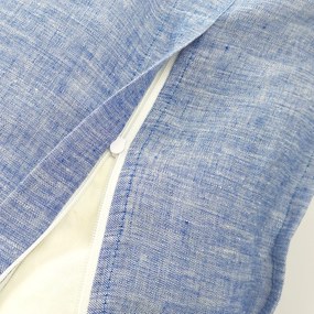 TULULUM Lněné povlečení COMFORT MELANGE BLUE - SADA Složení sady: 140 x 200 cm + 70 x 90 cm