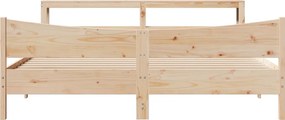 Rám postele s čelem 180 x 200 cm masivní borovice 3306294
