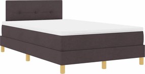 Postel s boxspringem s čelo Tmavě hnědá 120 x 200 cm textil 3338912