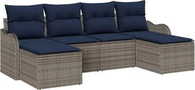 Set pohovek 6 ks Šedá Polyester 3345815