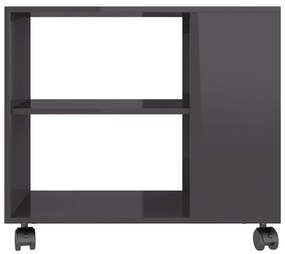 Odkládací stolek šedý s leskem 70 x 35 x 55 cm kompozitní dřevo - Default Title
