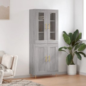 Skříň highboard šedá sonoma 69,5 x 34 x 180 cm kompozitní dřevo 3198335