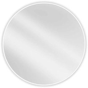 Mexen Loft, kulaté koupelnové zrcadlo 100 cm, barva rámu bílá, 9850-100-100-000-20