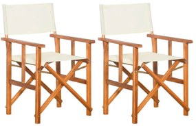 Režisérské židle 2 ks masivní akáciové dřevo,  45946 HangarStore.cz