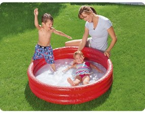 Nafukovací dětský bazének Bestway 51025 122 x 25 cm červený pro zahradní radovánky