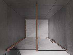 Mexen Velar, posuvné sprchové dveře do otvoru 110 cm, 8mm šedé sklo, měděná matná, 871-110-000-41-65