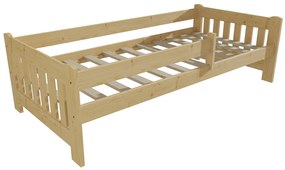 Dětská postel VERONIKA se zábranou "DP 022" (Barva dřeva: bezbarvý lak, Rozměr: 80 x 200 cm)
