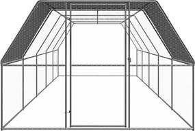 Venkovní klec pro kuřata 3 x 10 x 2 m pozinkovaná ocel 3089327