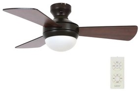 Lucci Air 512311- Stropní ventilátor AIRLIE HUGGER 2xE27/15W/230V dřevo/hnědá+DO