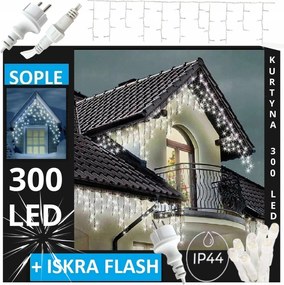 Sople 300 Led Venkovní Osvětlení IP44 Pevná Flash Světelný Závěs Silná