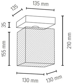 Spot-Light 8175174 - Stropní svítidlo NORMAN WOOD 1xE27/25W/230V matný dub