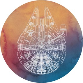 Komar Samolepicí vliesová fototapeta Dot Star Wars Millennium Falcon pr. 125 cm