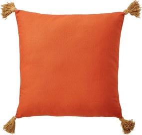 BOHEMIAN Polštář s třásněmi tygr 50 x 50 cm - oranžová