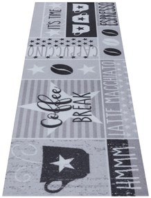 Hanse Home, Běhoun Cook & Clean 105723 Grey Black White, 50x150, šedá, kuchyně