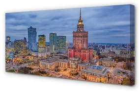 Obrazy na plátně Warsaw Panorama západu slunce 100x50 cm