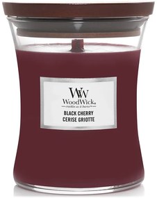 WoodWick – svíčka Black Cherry (Černá třešeň) Velikost: malá 85 g