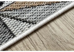 koberec SISAL COOPER Mozaika, Trojúhelníky 22222 ecru / černý velikost 160x220 cm | krásné koberce cz