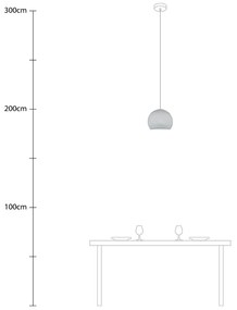 creative cables Závěsná lampa se stínidlem kupole z PE vlákna, polyester Barva: Zelená, Průměr: M - Ø 35 Cm