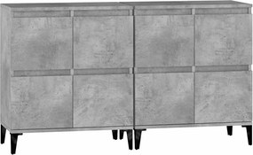 Příborníky 2 ks betonově šedé 60 x 35 x 70 cm kompozitní dřevo 3185763