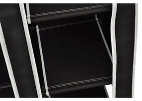 Skládací skříň černá 110 x 45 x 175 cm - Default Title