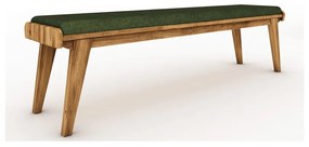 Lavice z dubového dřeva se zeleným sedákem Retro - The Beds