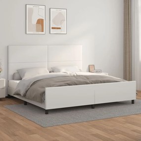 Rám postele s čelem bílý 200x200 cm umělá kůže 3125470