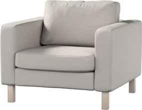 Potah na křeslo IKEA Karlstad, krátký barva šedá látka pletený vzor
