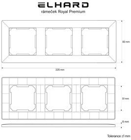 Elhard Trojrámeček Royal Premium, bílý YP3103W
