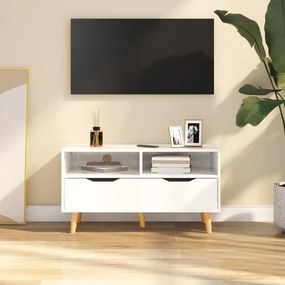 vidaXL TV skříňka 90 x 40 x 48,5 cm kompozitní dřevo [326783] Barva: bílá s vysokým leskem