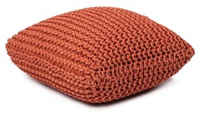 Cihlově červený polštářový puf Bonami Essentials Knit