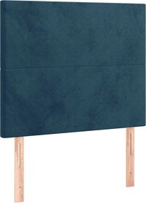 Box spring postel s matrací tmavě modrá 100x200 cm samet 3137711