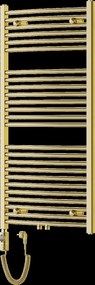 Mexen Ares, elektrické topné těleso 1200x600 mm + topná tyč 600 W, zlatá lesklá, W102-1200-600-2600-50