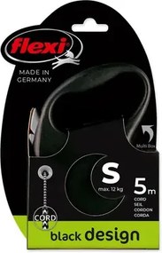 Flexi Black Design S lanko 5m černo-stříbrné / Vodítko