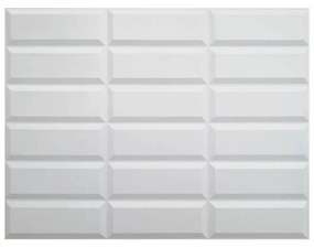 3D - PVC obkladový panel - Kachlička podélná bílá